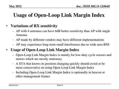 Ppt Open Loop Link Margin Index For Fast Link Adaptation Powerpoint Presentation Id2692981