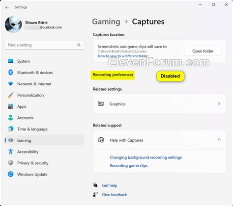 Enable Or Disable Game Recording For Captures In Windows Windows Forum