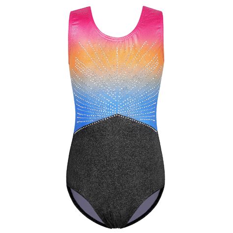 Baohulu Girls Gymnastics Leotard Sleeveless Practice Clothes Diamond