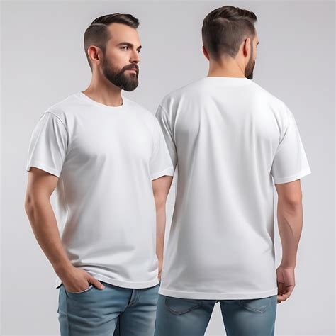 Tshirt Front And Back Premium Ai Generated Image
