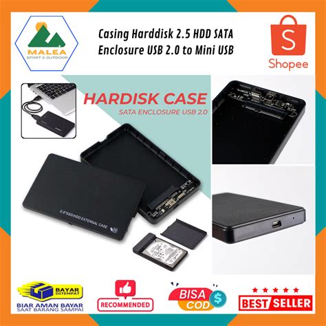 Jual Casing Harddisk Hdd Sata Enclosure Usb To Mini Usb Aksesori Elektronik Case