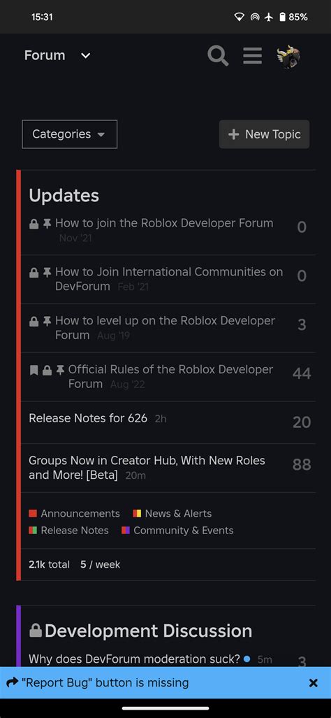 Report Bug Button Is Missing Forum Bugs Developer Forum Roblox