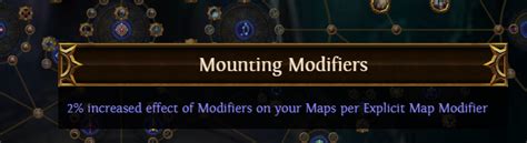 Poe Mounting Modifiers 2 Increased Effect Of Modifiers Per Explicit Map Modifier Poe Mounting Modifiers 2 Increased Effect Of Modifiers Per Explicit Map Modifier