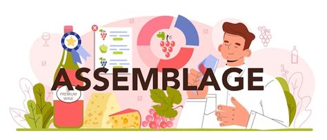 Premium Vector Assemblage Typographic Header Wine Aging In A Wood Barrel