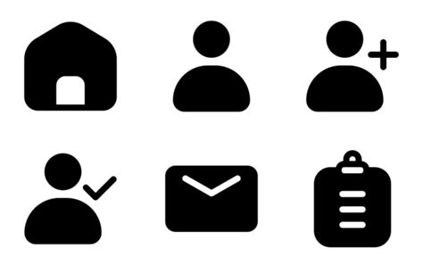 User Interface Icon Pack Glyph 35 Svg Icons