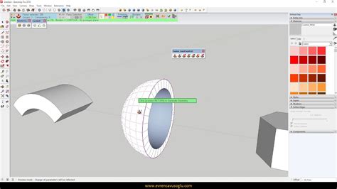 Sketchup Extrude Curve Face With Joint Push Pull Youtube