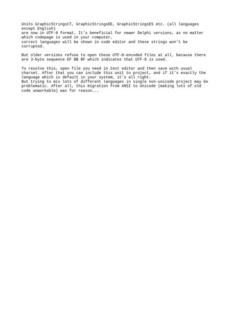 For Older Non Unicode Versions Of Delphi Pdf