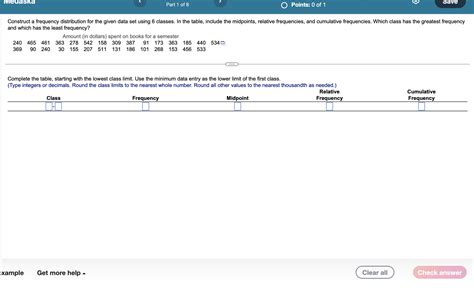 Solved Construct A Frequency Distribution For The Given Data