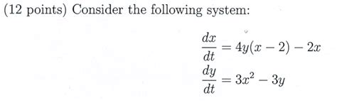 Solved A Find Equations Of The Nullclines Of This