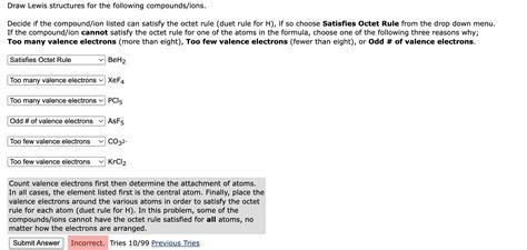 Solved Draw Lewis Structures For The Following Chegg