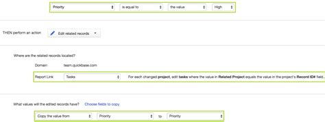 creating a quickbase action quickbase help