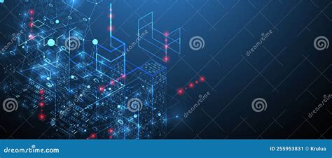 Isometric Big Data Concept Database Abstract Technology Background Stock Vector Illustration