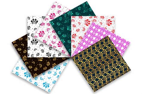 Paw Print And Comb Seamless Pattern Graphic By Sashica Designs Creative Fabrica