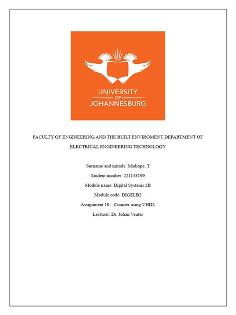 assignment 10 pdf vhdl digital electronics