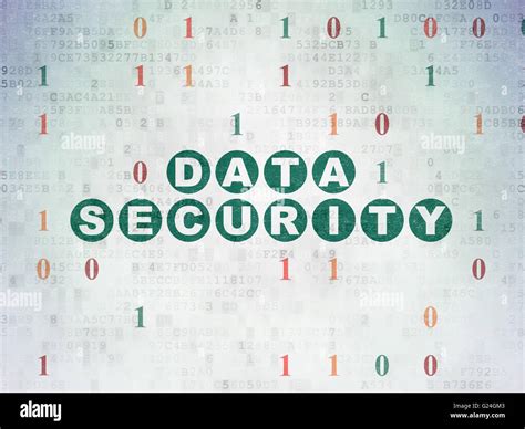Security Concept Data Security On Digital Data Paper Background Stock