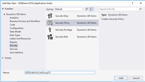 Create A Security Policy Finance And Operations Dynamics 365
