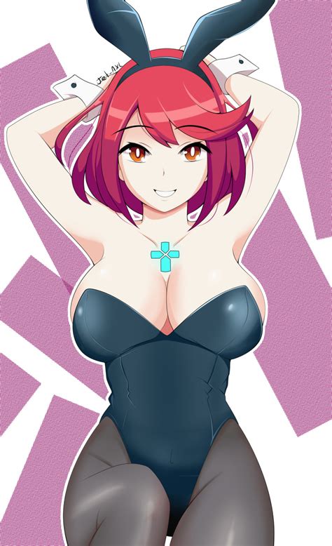 Rule 34 Breasts Female Female Only Jet Axl Nintendo Pyra Red Hair Short Hair Solo Tagme
