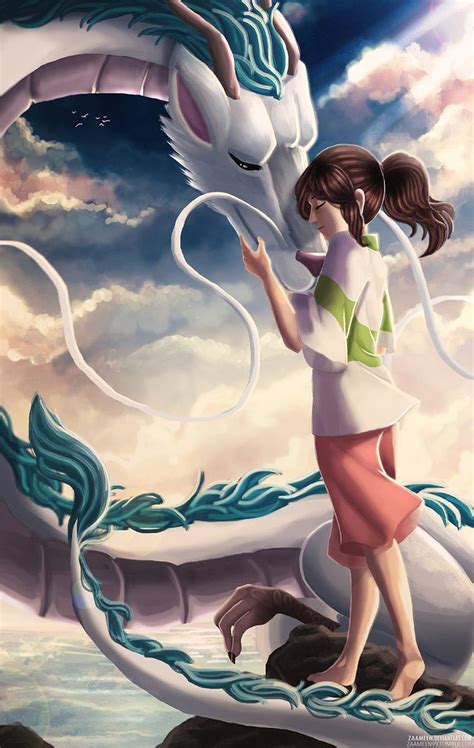 Spirited Away Haku Tekening Haku Drawing Spirited Away