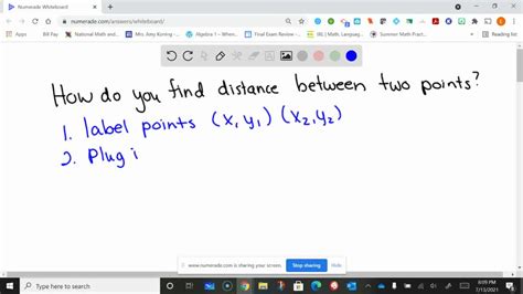 SOLVED Explain How To Calculate The Distance Between Two Points In The Plane If You Know Their