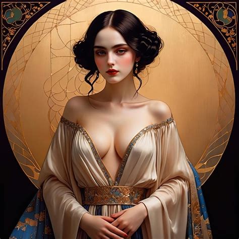 Premium Photo Beautiful Young Woman In Low Cut Blouse