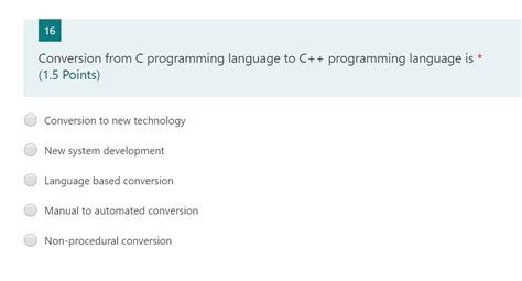 Solved 16 Conversion From C Programming Language To C