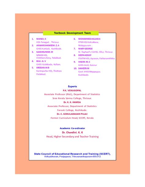 FREE Download SCERT Class 12 Statistics Textbook PDF 2020 21