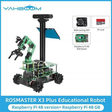 Rosmaster X3 Plus Ros Robot Python Programming With Mecanum Wheel 6dof Robotic Arm Ydlidar For