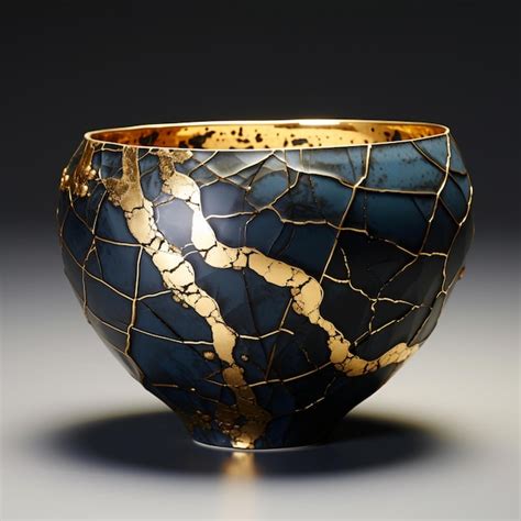 Japanese Art Kintsugi Style Premium Ai Generated Image