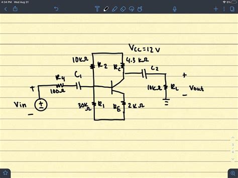 solved find the ic and vce for the circuit using dc
