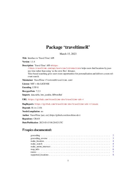 fillable online cran r project site selection analysis using travel