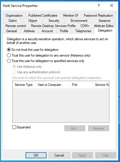 Identity Delegation In Active Directory