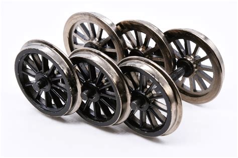 Bachmann Spares Crab Lms 5mt Tender Wheels Black Set 3 Axles 32 175