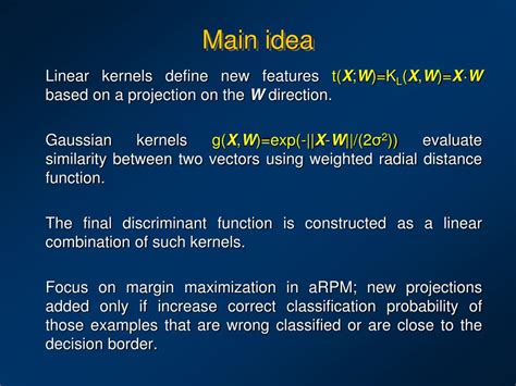 Ppt Almost Random Projection Machine With Margin Maximization And