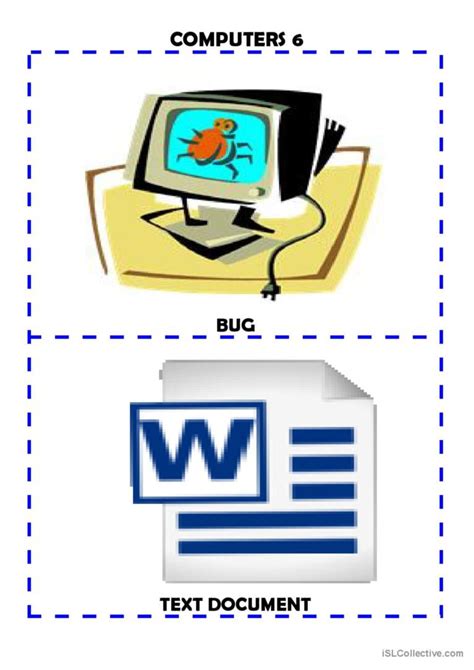 Computers Flash Cards 68 Vocabulary English Esl Worksheets Pdf And Doc
