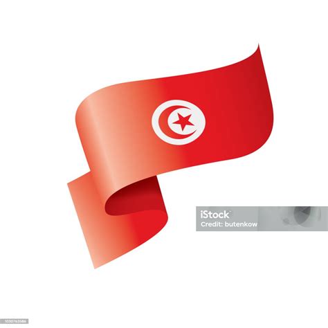 Tunisia Flag Vector Illustration On A White Background Stock