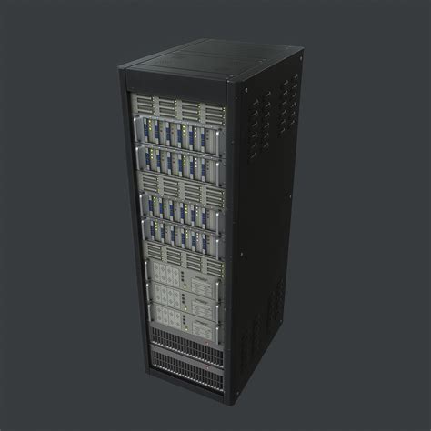 3d Model Of Server Asset Polys