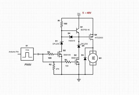 Need To Help With Circuit Adapts To 5 48V Drive DC Motor Design General Electronics Arduino