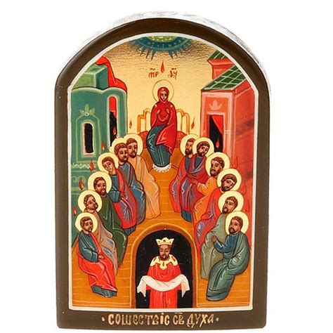 Icona Russa Pentecoste 6x9 Cm Vendita Online Su Holyart
