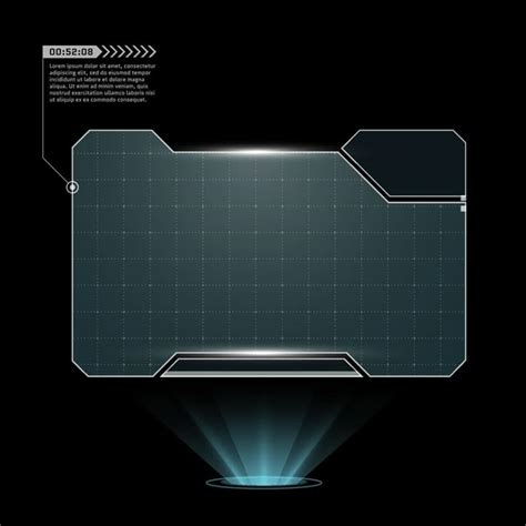 Hud Digital Futuristic User Interface Horizontal Frame Sci Fi High