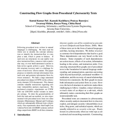 Constructing Flow Graphs From Procedural Cybersecurity Texts Acl