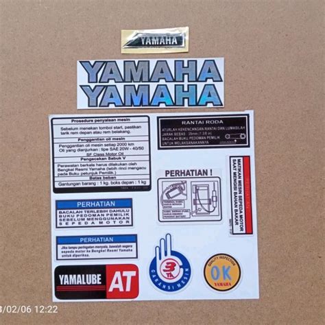 Jual Stiker Warning Yamaha Set Sticker Cutt Warning Yamaha Set