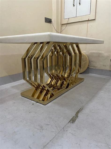 Stainless Steel 6 Seater Ss Pvd Coating Dining Base Table At ₹ 48000 Piece In New Delhi