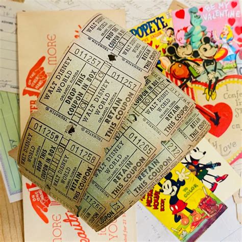 Vintage Rare Walt Disney World Double Stub Tickets From Orlando