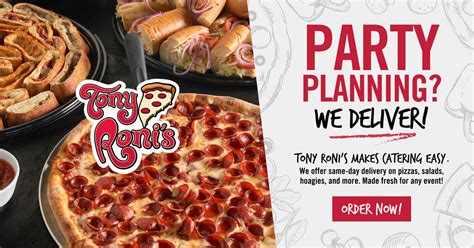 Menus And Locations Pizza Sandwiches And More Tony Ronis