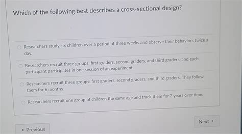 Solved Which Of The Following Best Describes A