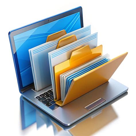 3d Illustration Of Copying Folder Transferring File Abstract Premium