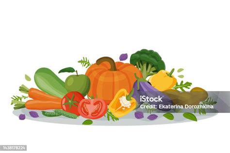 건강 식품 다량 영양소 세트 섬유질 또는 셀룰로오스는 식품에 의해 제시 토마토 고추 호박 가지 브로콜리 양배추 당근 완두콩 영양