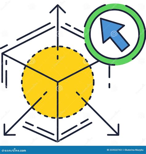 3d Scale Modification Vector Illustration 268136996