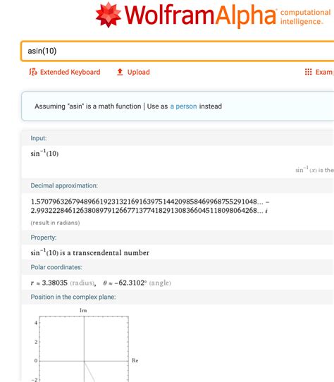 Python Both Cmath And Numpy Give Incorrect Value Of Asin 10