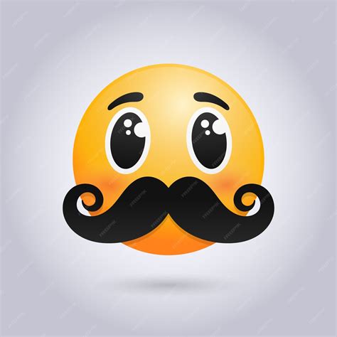 Lillustration De Lemoji De La Moustache En Gradient Vecteur Gratuite